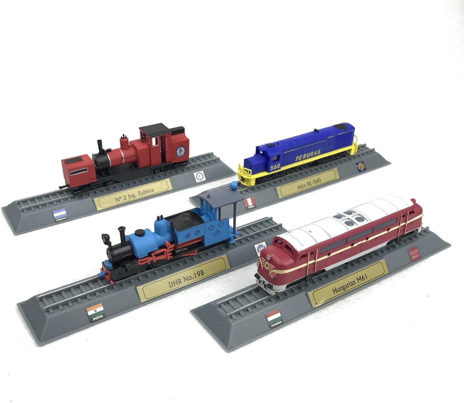 World's Train Model 1:160 Scale Locomotives 4 Trains Display Set ...