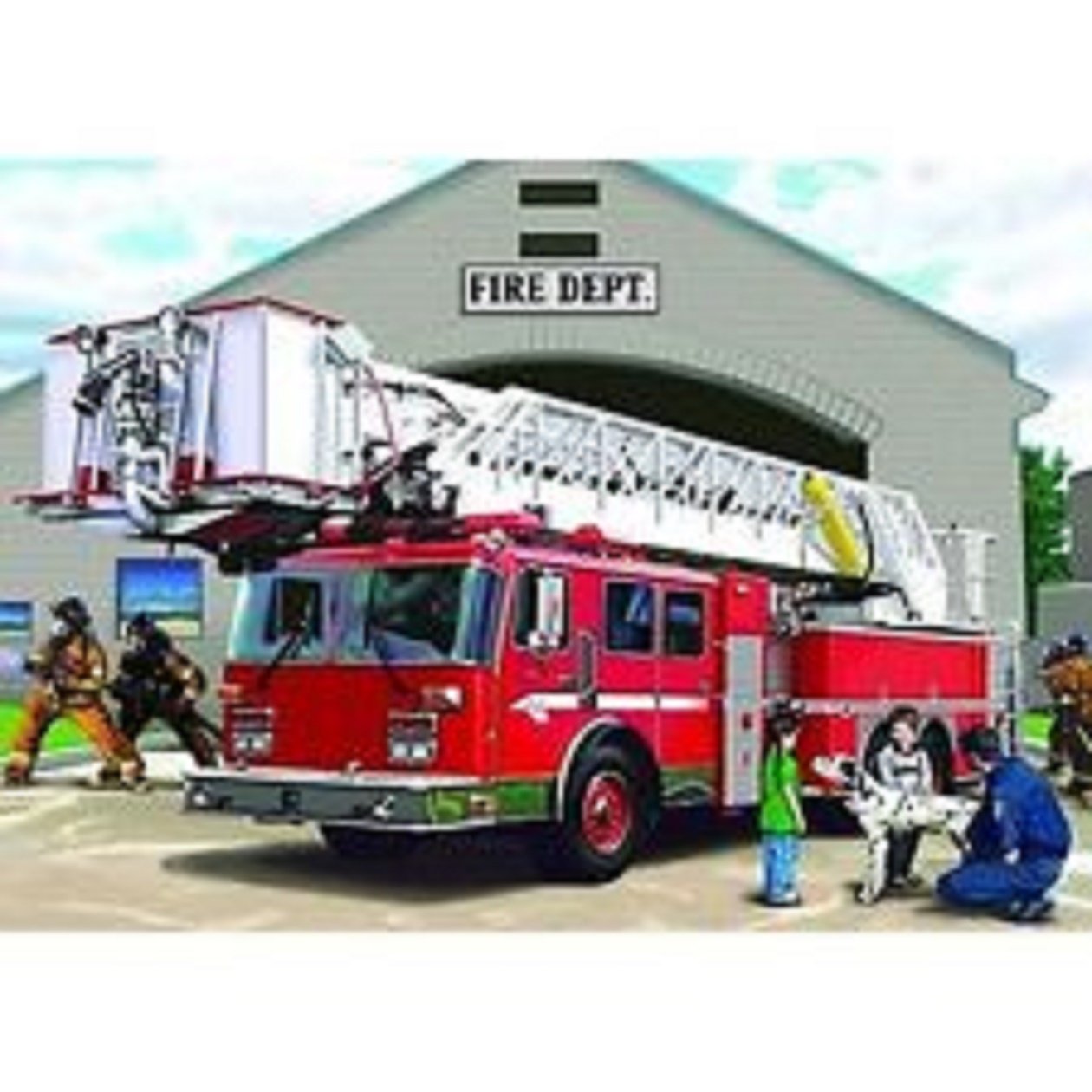 RAVENSBURGER SUPER SIZED FIRE ENGINE FLOOR PUZZLE: Ravensburger: Amazon ...