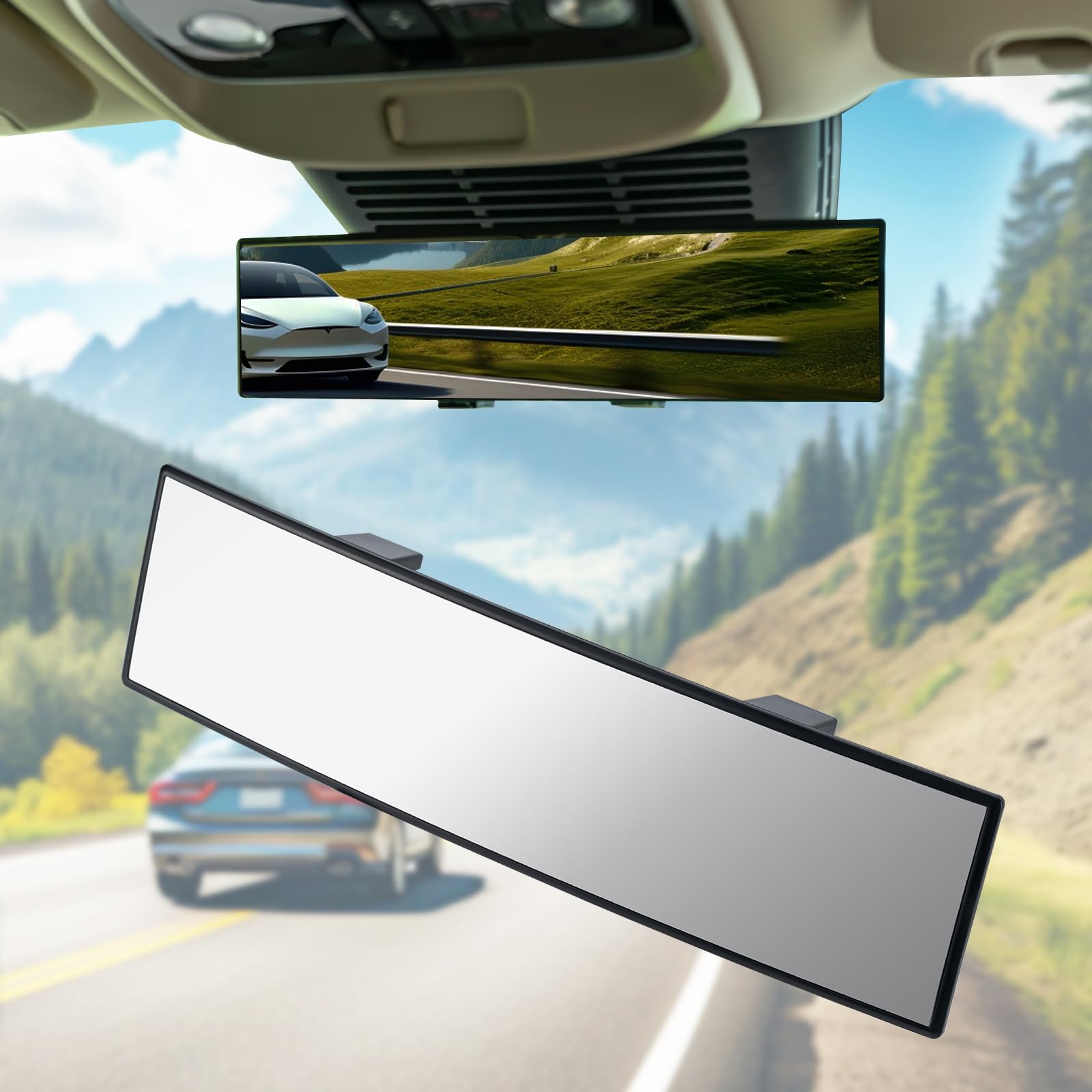 Amazon.com: BOOMIBOO Rear View Mirror, Interior Clip-on Wide Angle Rear ...