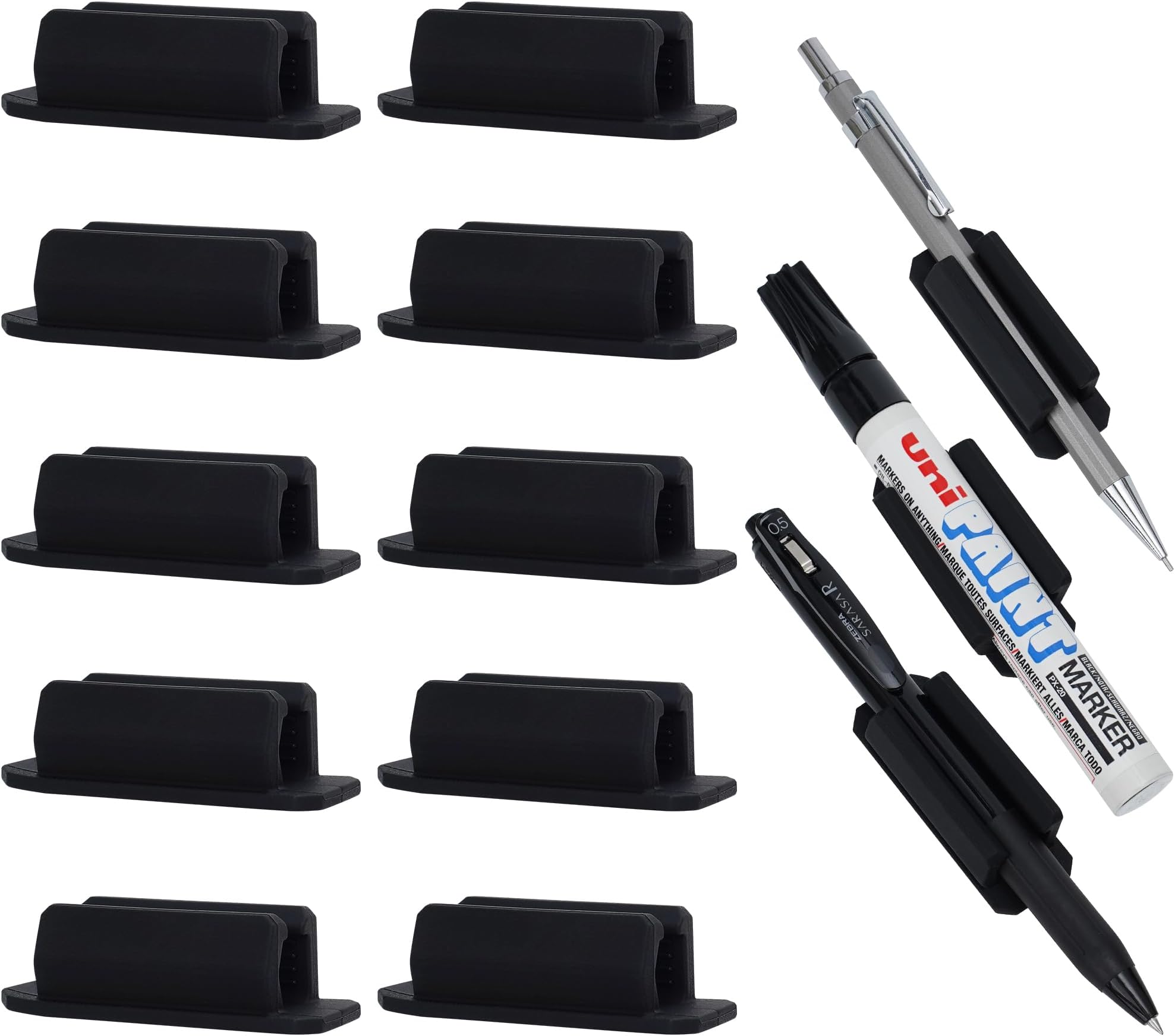 Amazon.com: SameTech 20 Pack Pen Holder Silicone,Adhesive Pen Holder ...