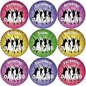 144 Dance Reward Stickers For Children, Teachers & Parents - Colourful ...