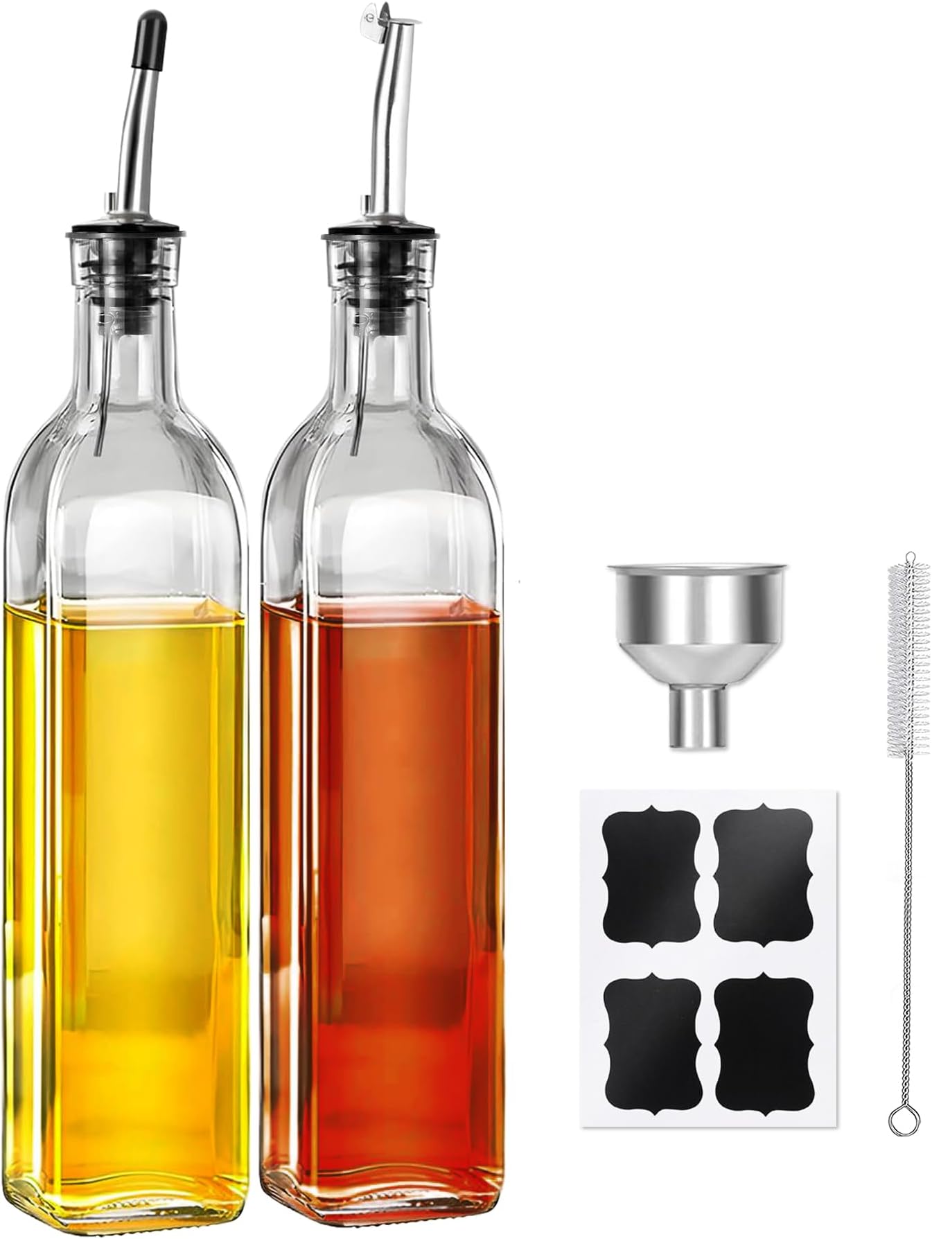 Amazon.com: Olive Oil and Vinegar Dispenser Set(4 pack),18 oz Cooking ...