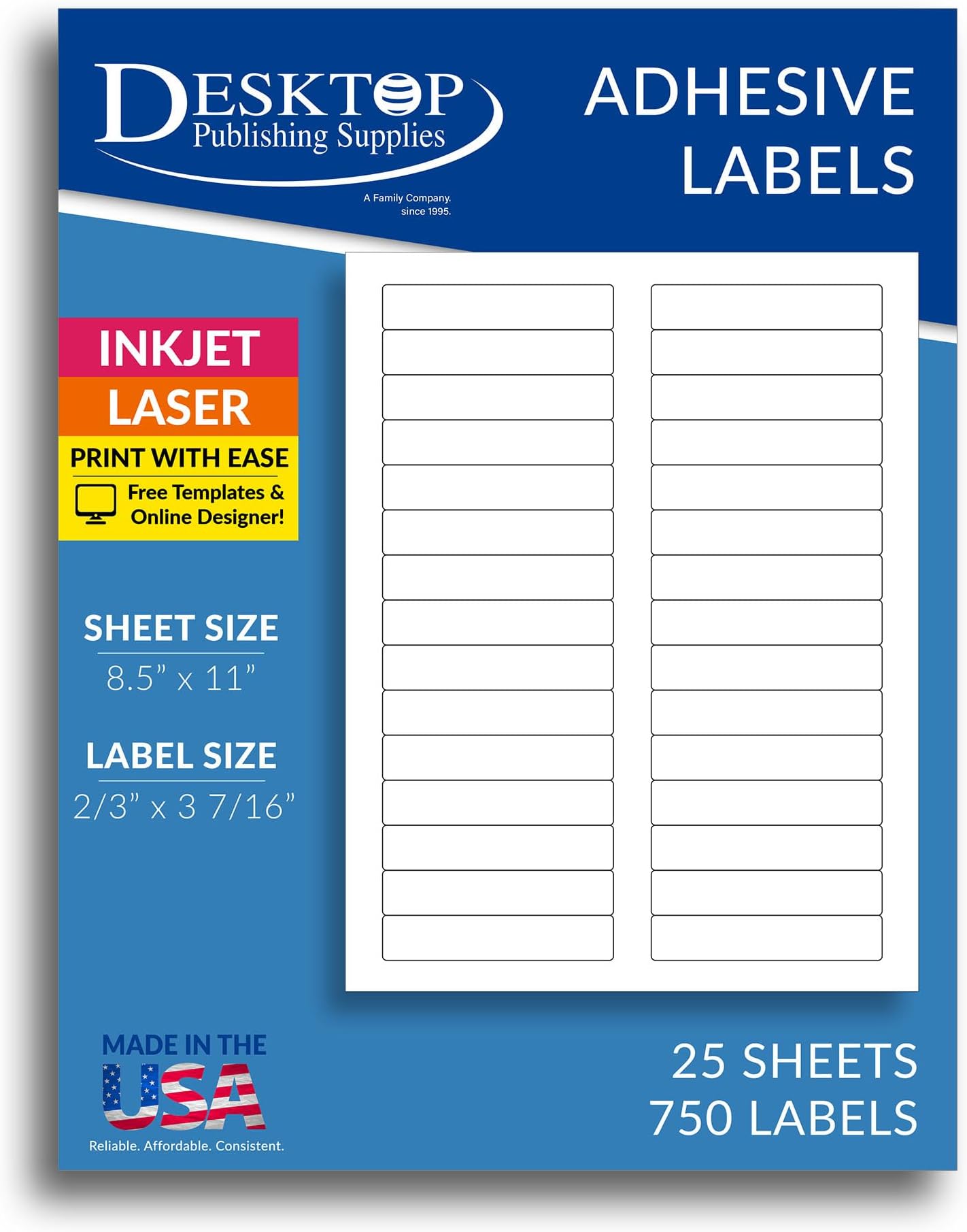 Amazon.com : Premium Label Supply White File Folder Labels – 3.4375" x ...