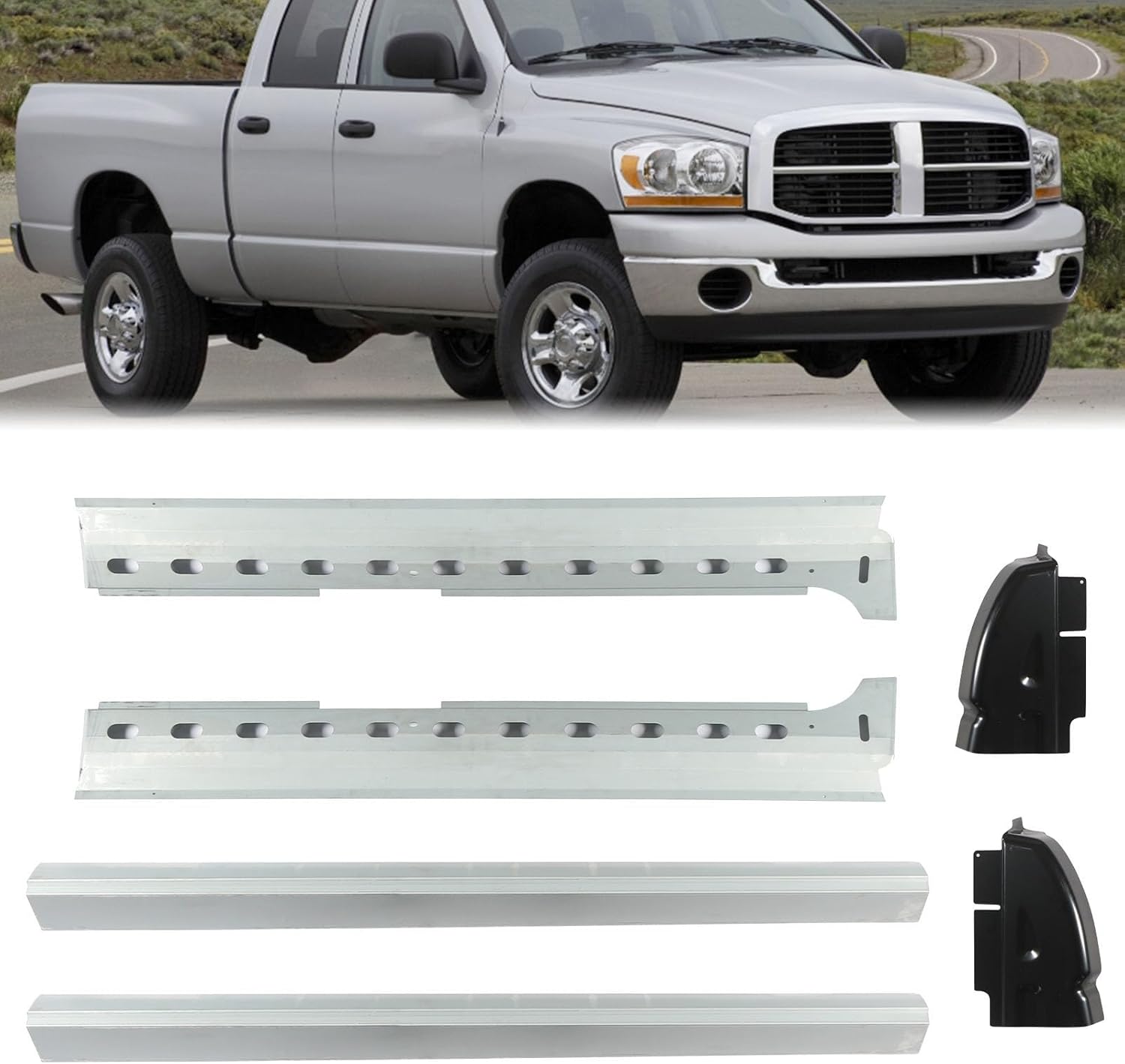 Amazon.com: Peforway Rocker Panels &Cab Corners Set Fit For Dodge Ram ...