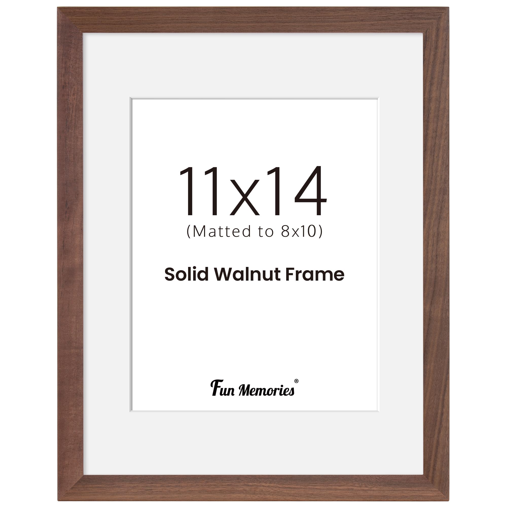 Amazon.com - 11x14 Picture Frame, Solid Walnut Wood 11"x14" Photo Frame ...