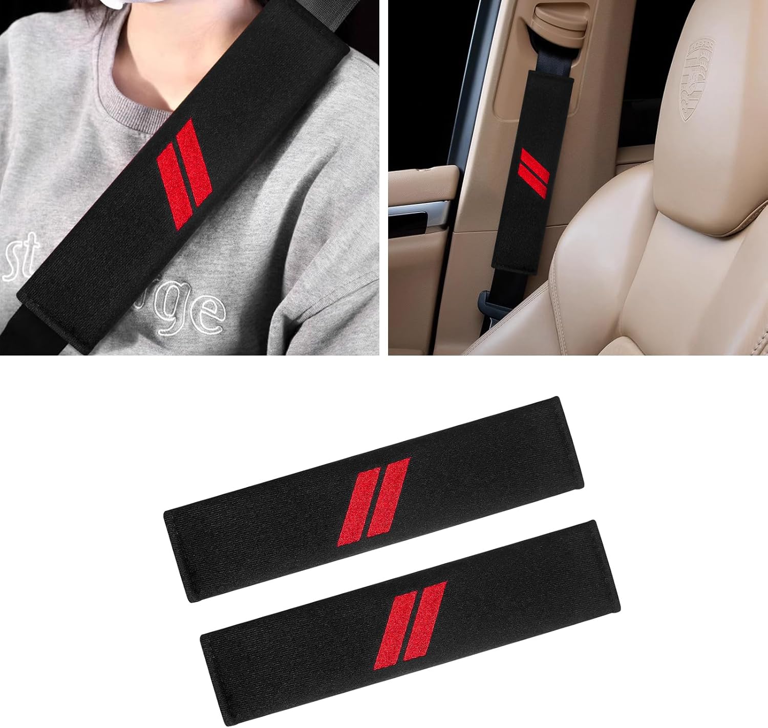 Amazon.com: Qianjiang 2Pcs Seat Belt Covers for Challenger Charger SRT ...