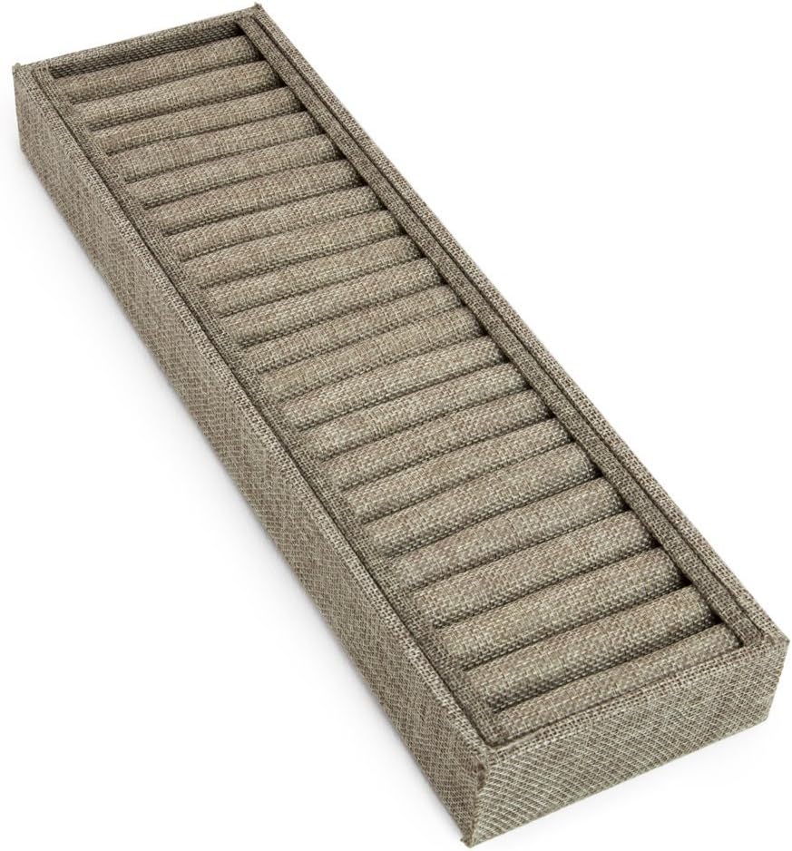 Amazon.com: JewelrySupply Burlap Slotted Ring and Bangle Display Tray ...