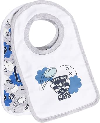 Geelong Cats AFL Footy Baby Infant Toddler 2 Pack Bib Set : Amazon.com ...