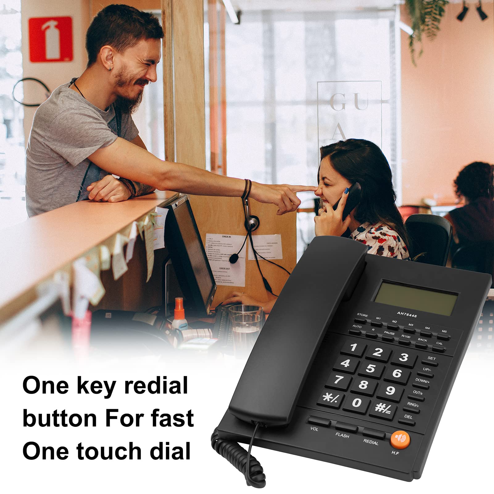 Desk Wired Telephone with Dis...B0B9X5MBLW | Encarguelo.com