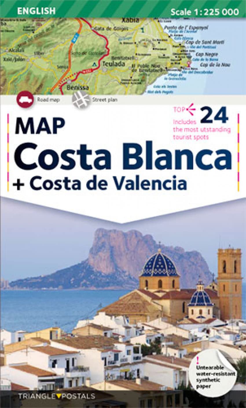Costa Blanca map: Map : Vv.Aa: Amazon.eg: المنتجات المكتبية
