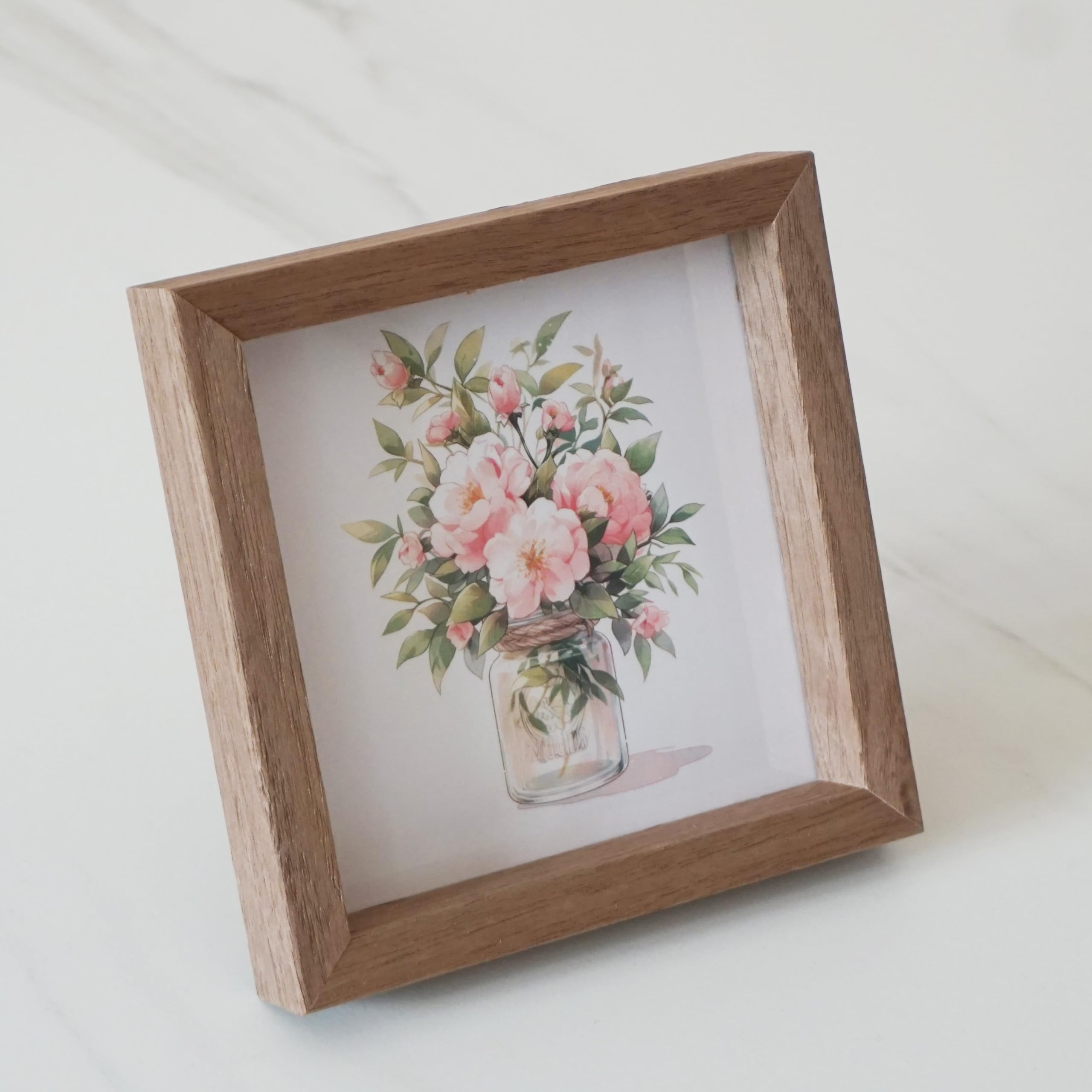 Amazon.com - PLUSCHEN 5X5 Wood Grain Picture Frame Mocha Brown Colour ...