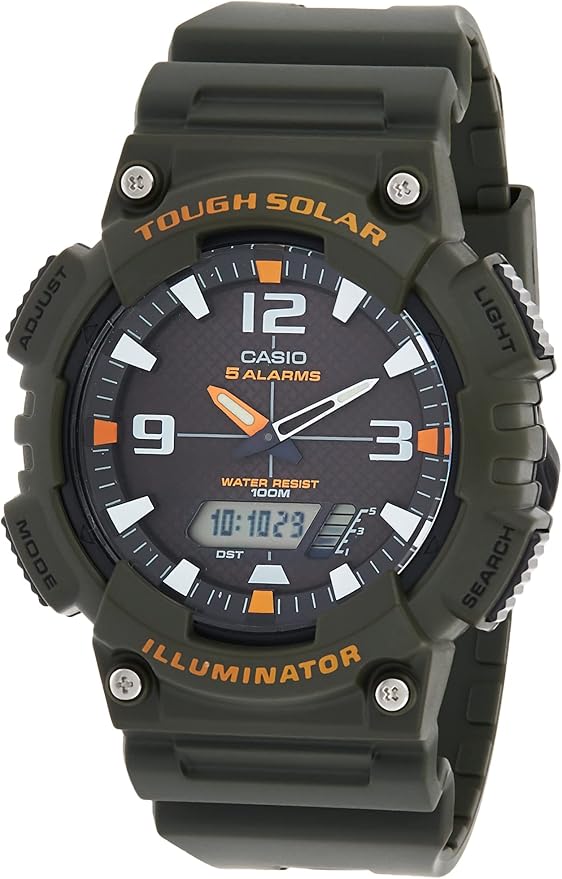 Amazon.com: Casio Men's Solar Powered Japanese-Quartz Watch with Resin ...