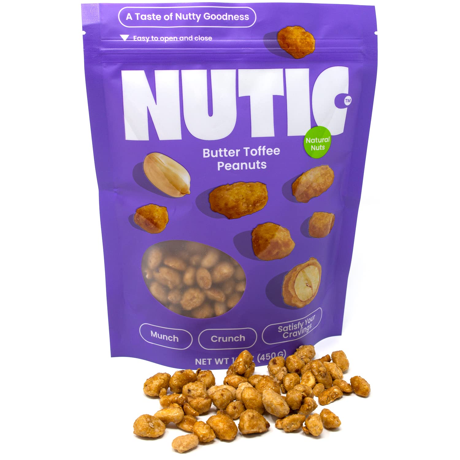 Amazon.com : Butter Toffee Peanuts by Nutic | 1 Lb | Crunchy and Sweet ...