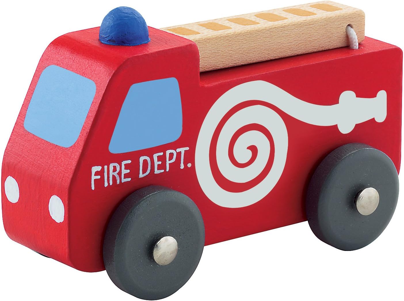 Miniature Wooden Toy Fire Engine : Amazon.co.uk: Toys & Games