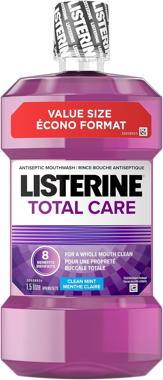 Listerine Total Care Bain de bouche antiseptique pour gingivite et ...