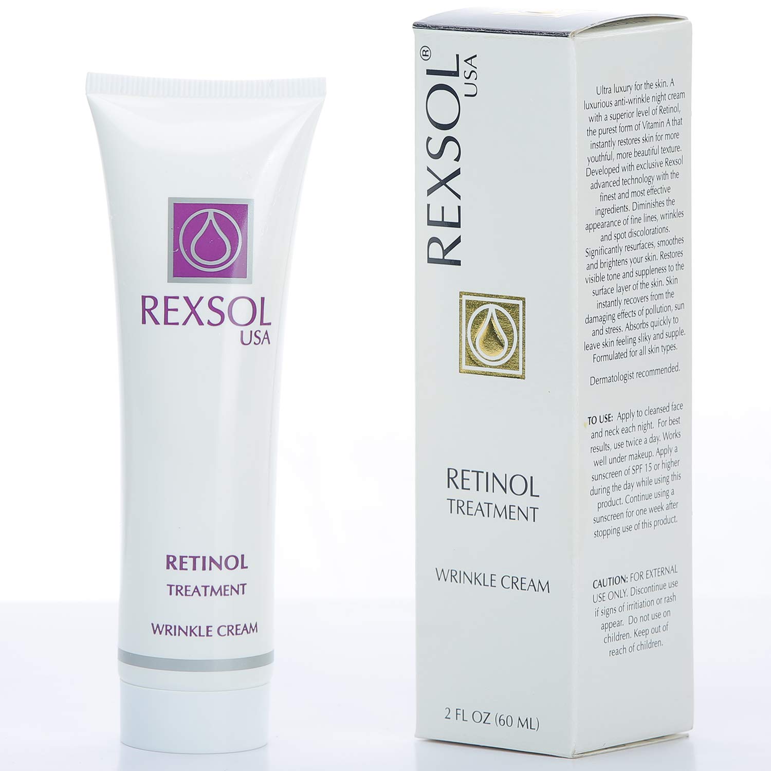 Amazon.com: REXSOL Retinol Treatment Wrinkle Cream | Best Moisturizer ...