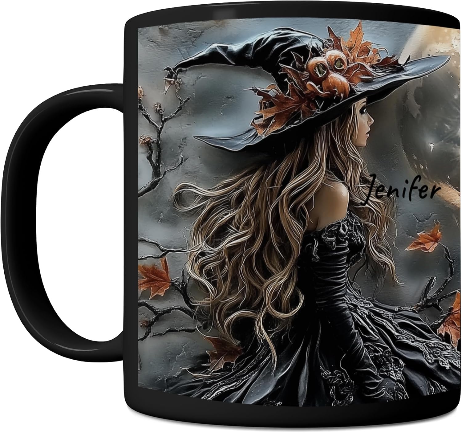Amazon.com: FLEXISAVVY Personalized Beautiful Witch Mug - Halloween ...