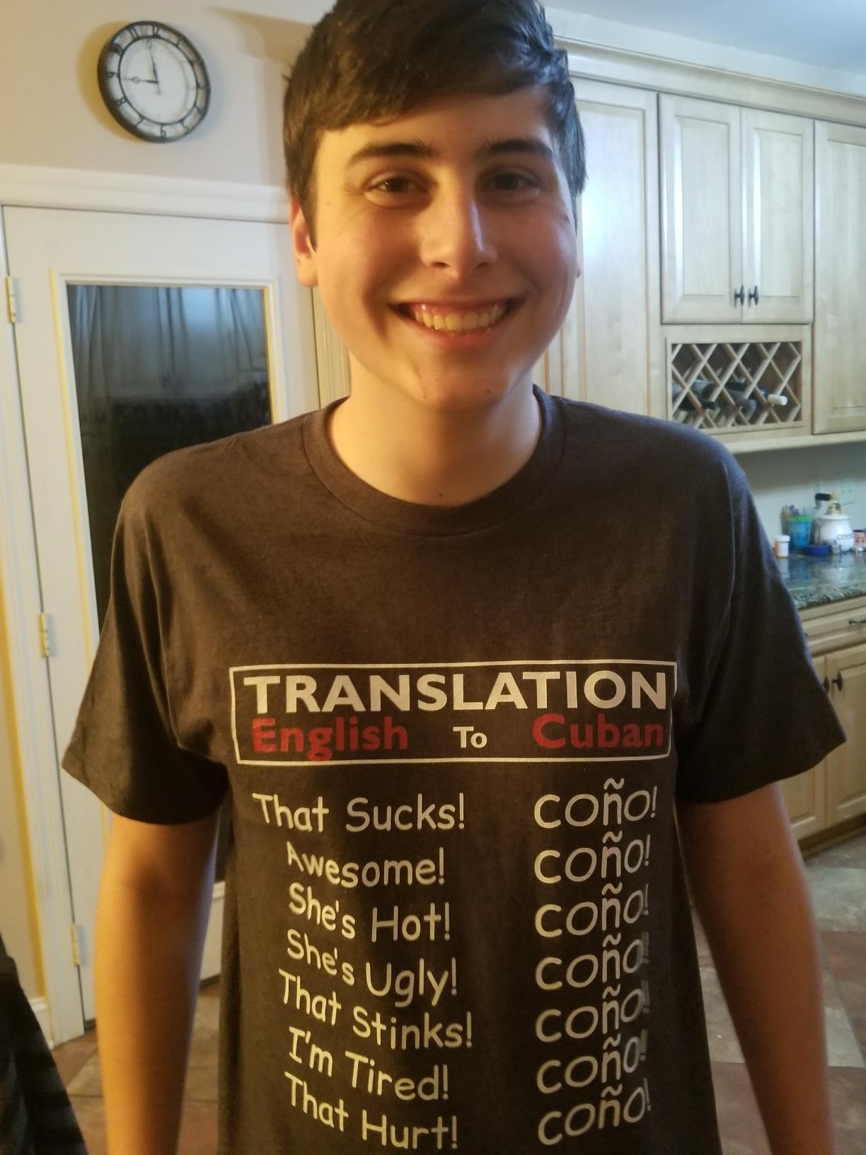 Amazon.com: Funny Cuban Spanish Cono Bilingual Slang T-Shirt : Clothing ...