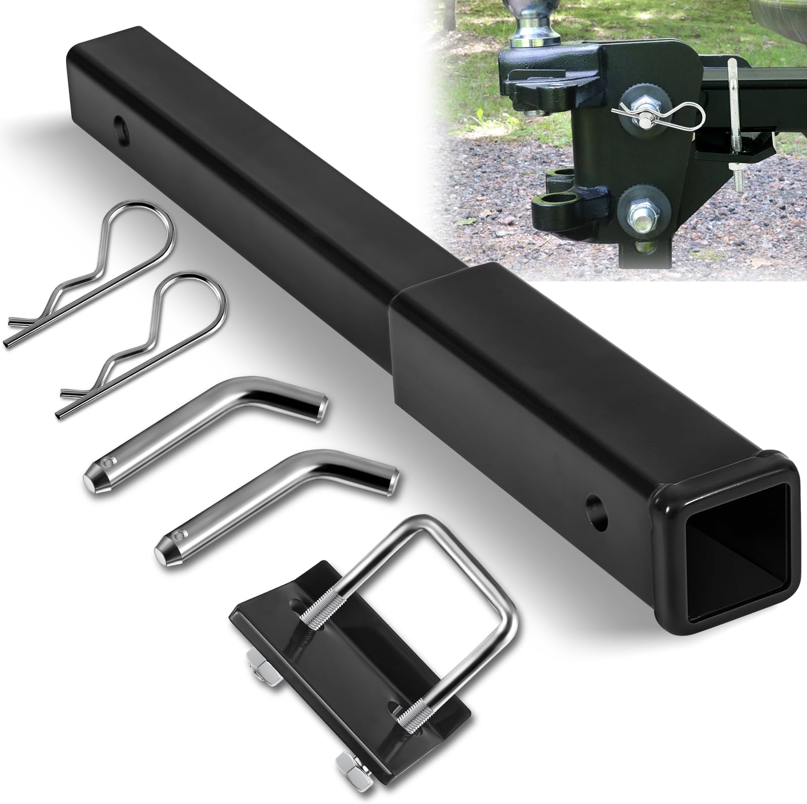Amazon.com: MorningRo 18 inch Hitch Extender Trailer Hitch Extension ...