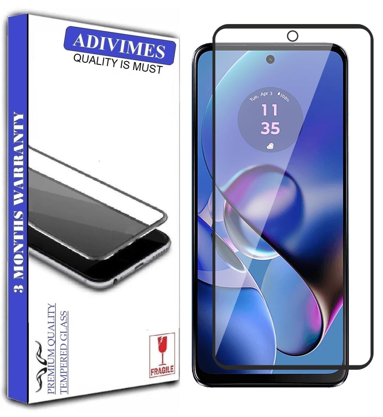 ADIVIMES Tempered Glass Screen Protector Compatible for Motorola Moto ...