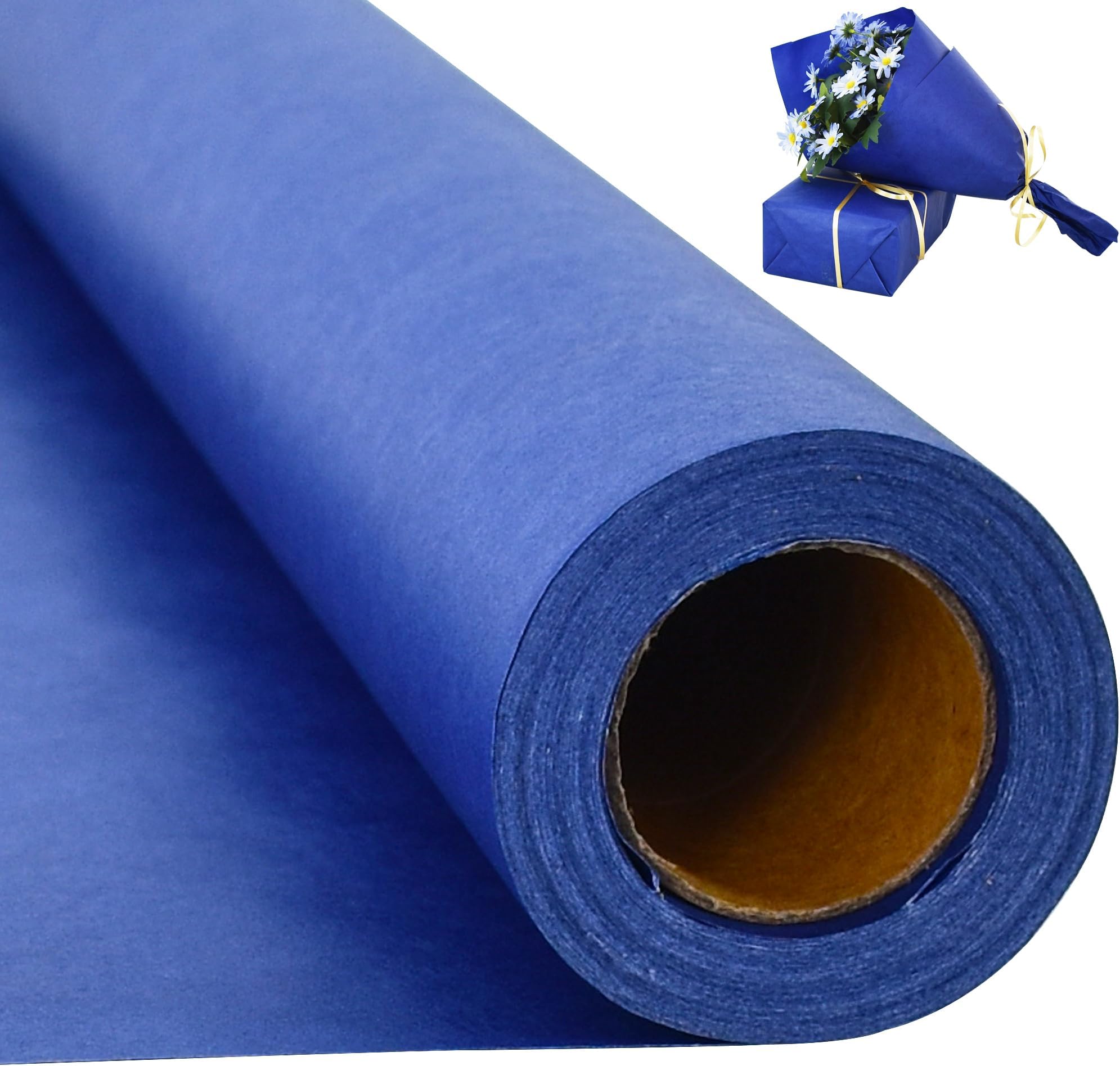 Amazon.com: BEISHIDA Royal Blue Wrapping Papper, 15" X 32ft Kraft ...