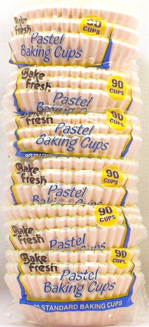 Amazon.com: Bake Fresh Baking Cups Pastel Colors 90 per pack (6 Pack ...