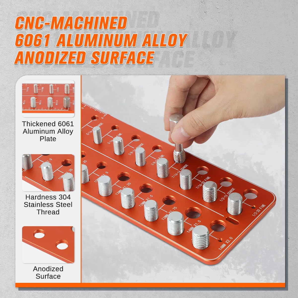 Snapklik.com : Thread Checker Standard And Metric, Nut And Bolt Thread ...