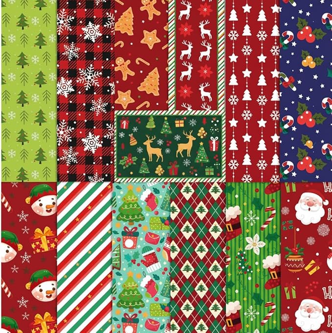 Amazon.com : Christmas Scrapbook Paper, 12x12 Double Sided Cardstock ...