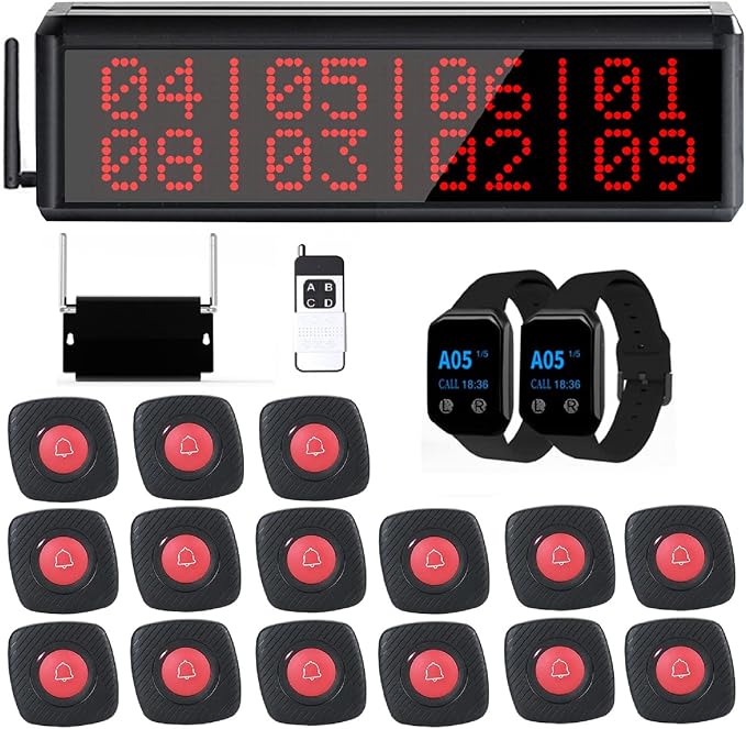 Amazon.com: Wireless Calling System Remote Restaurant Pager System with ...