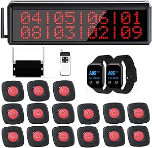 Amazon.com: Wireless Calling System Restaurant Pager System with 1 Call ...
