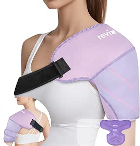 Amazon.com: REVIX Shoulder Ice Pack Wrap, Ice Shoulder Brace for ...