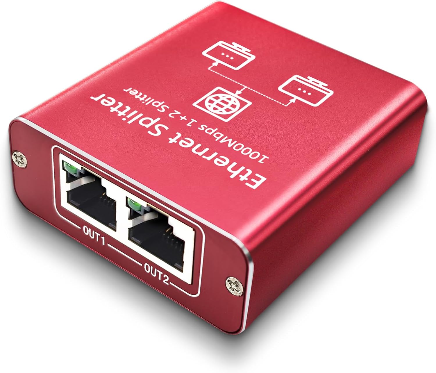 Amazon.com: Ethernet Splitter 1 to 2 High Speed 1000Mbps, Gigabit ...