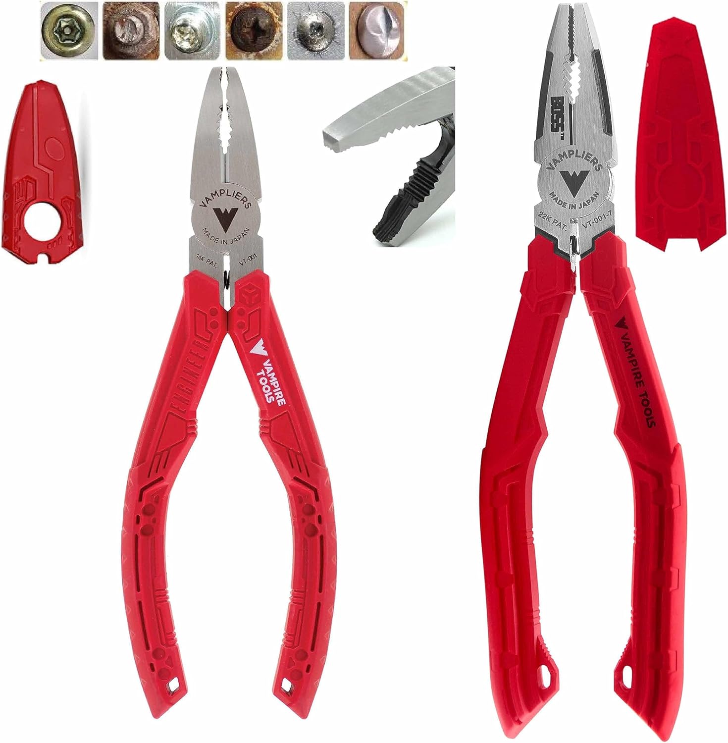VAMPLIERS 2-PC Screw Extraction Pliers Set. Includes: 6.25" + 7" BOSS ...