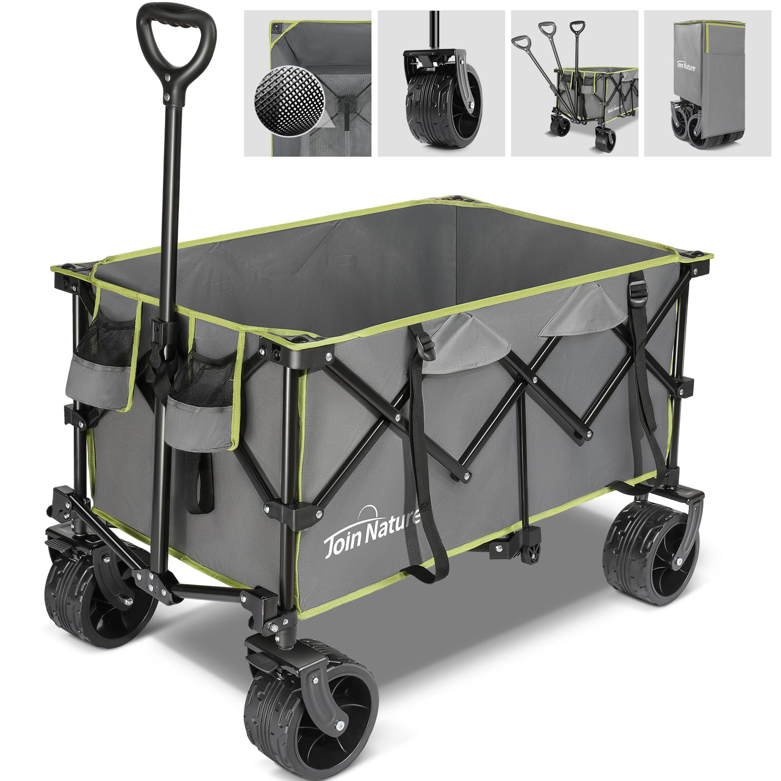 Buy Join Nature 200L/150KG Folding Camping Trolley with All-Terrain ...