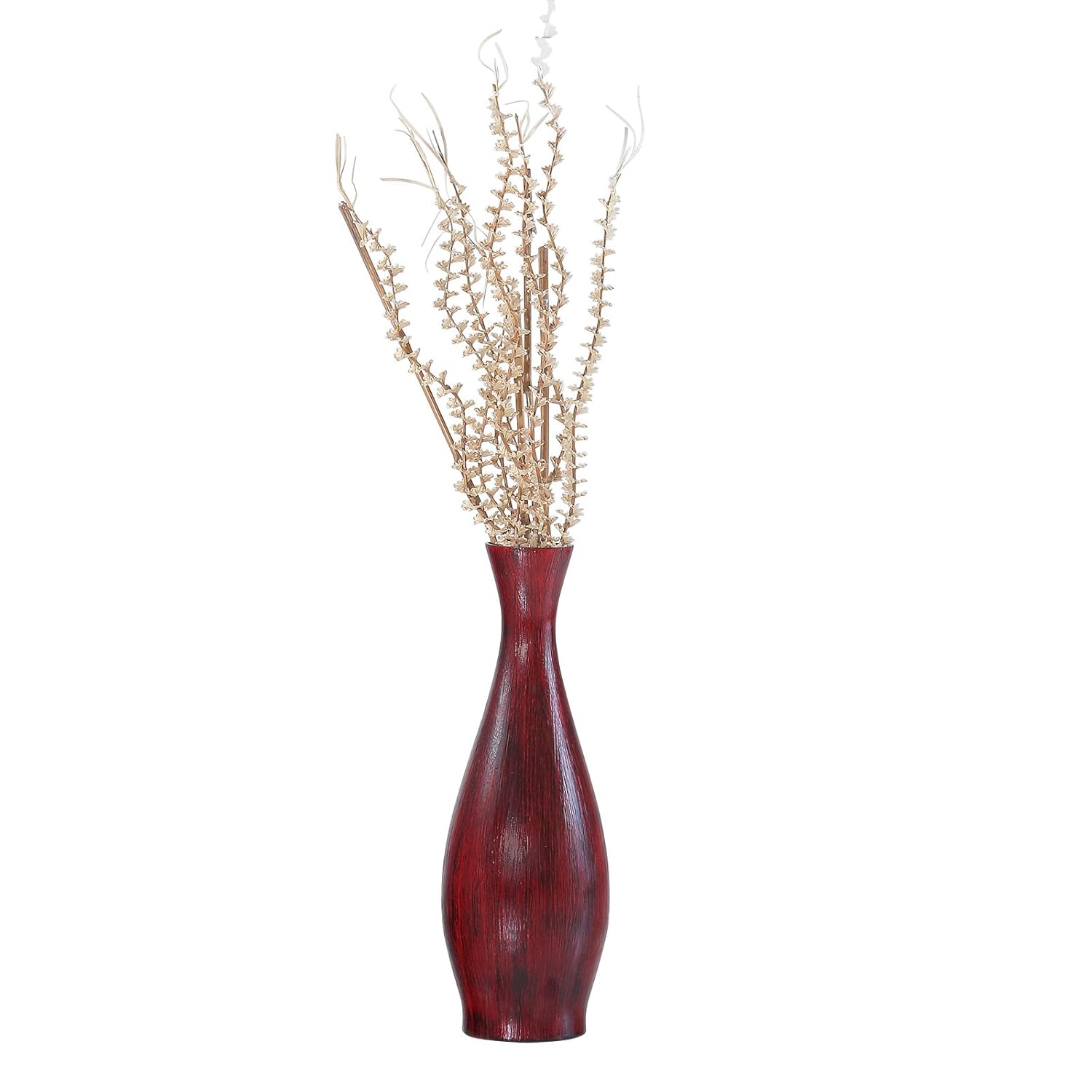 Buy PoliVaz DV-BAMBOO-CH-S Red Bamboo Trumpet Vase with Floral ...