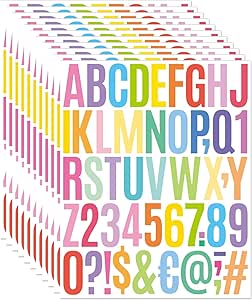Amazon.com: VIYOGA 10 Sets 500 Pieces Vinyl Letter Stickers 2 inch Self ...