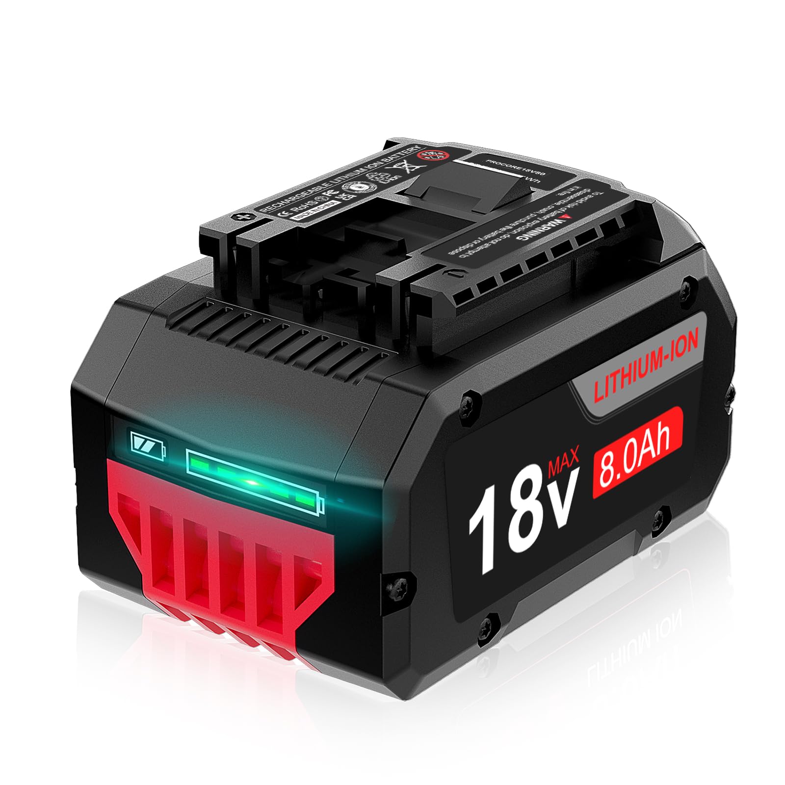 Amazon.com: POWITEC 18V 8.0Ah Lithium-ion Battery Replace for Bosch 18V ...