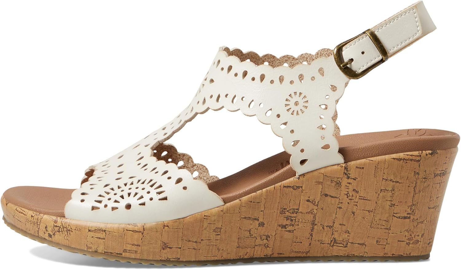 Amazon | Skechers (スケッチャーズ) レディース Beverlee-Easy to Adore ウェッジサンダル, オフ ...