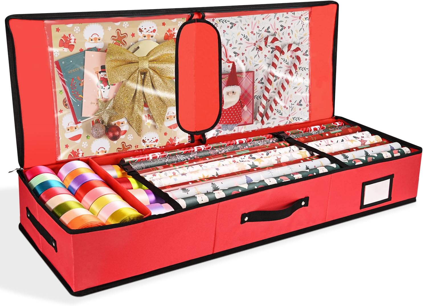 Amazon.com: BROSYDA Wrapping Paper Organizer Storage,Christmas Ornament ...