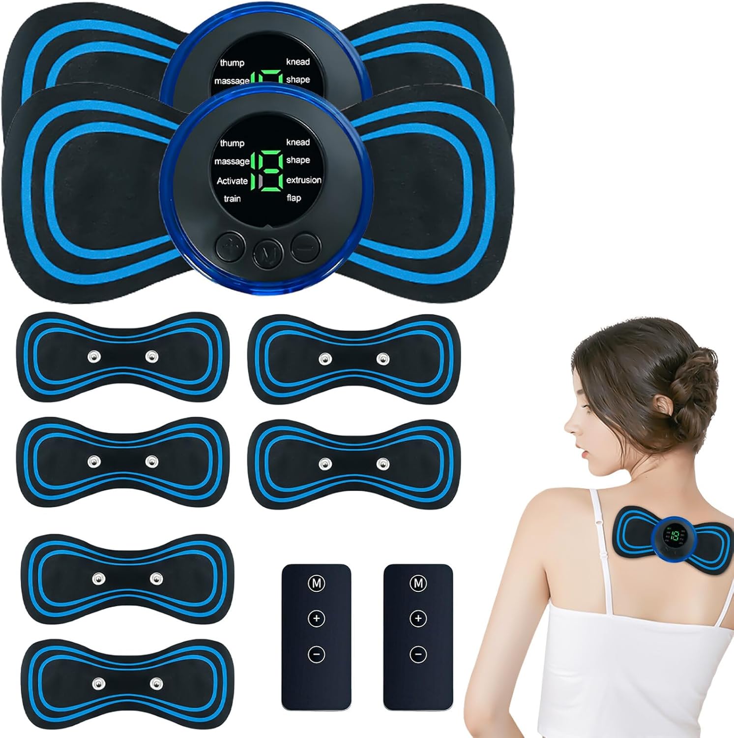 Mini Neck Massager 2PCS, USB Rechargeable Lymphatic Drainage Massager ...