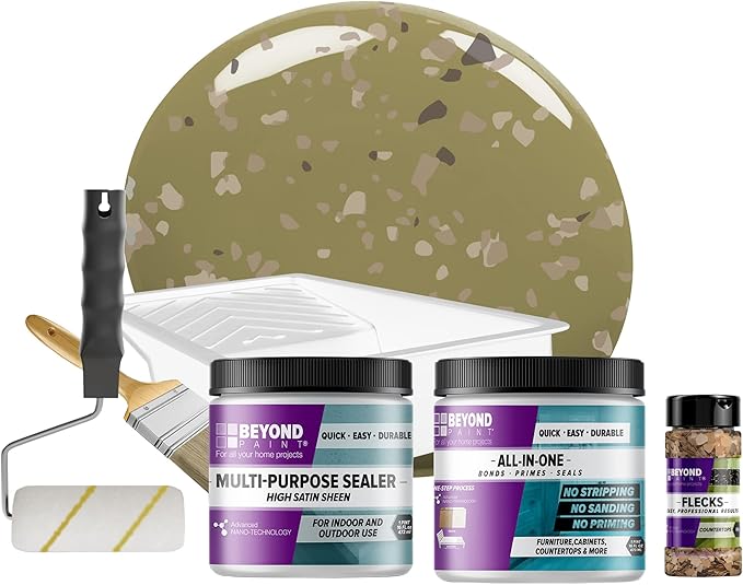Beyond Paint Countertop Makeover Kit with Paint, Sealer, Flecks and ...