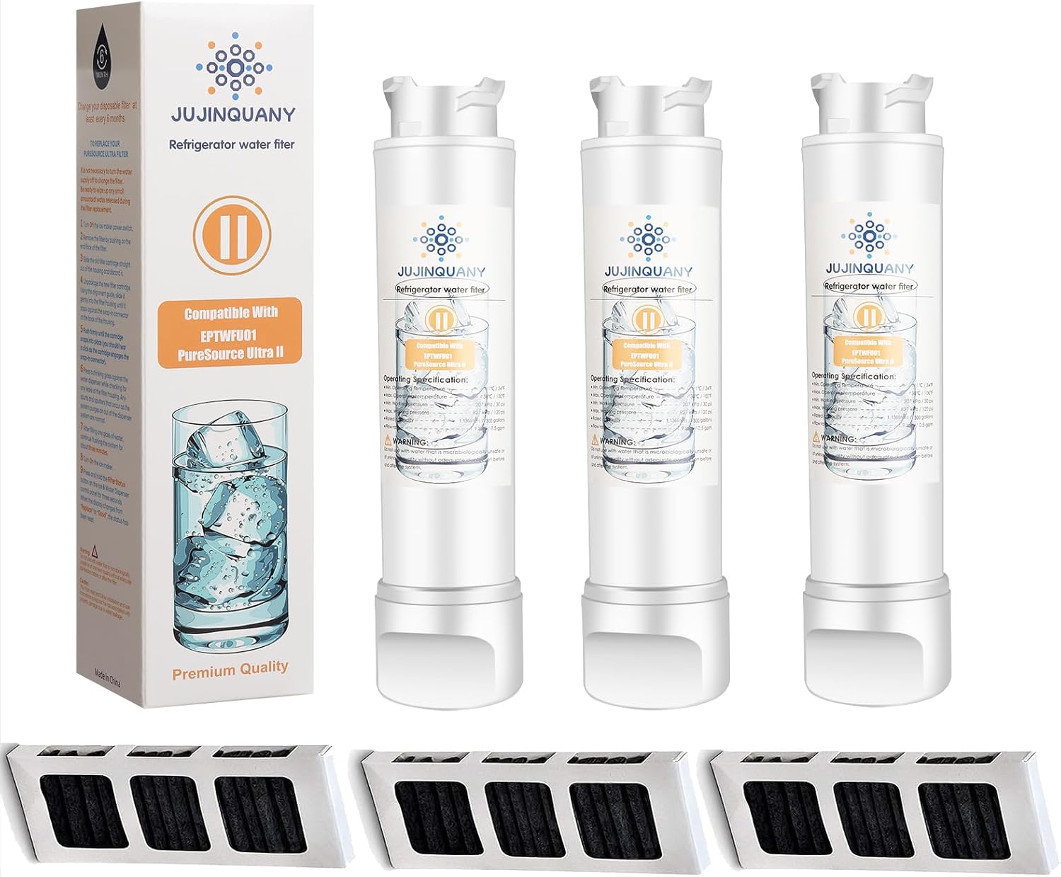 Amazon.com: EPTWFU-o1 Water Filter Replacement Compatible for, EWF02 ...