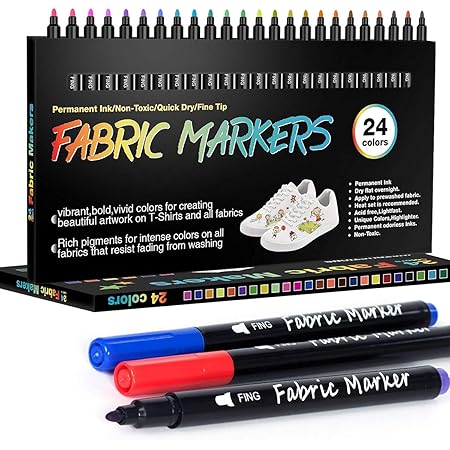 Amazon.com: Fabric Markers Permanent for T Shirts Baby Clothes Onesies ...