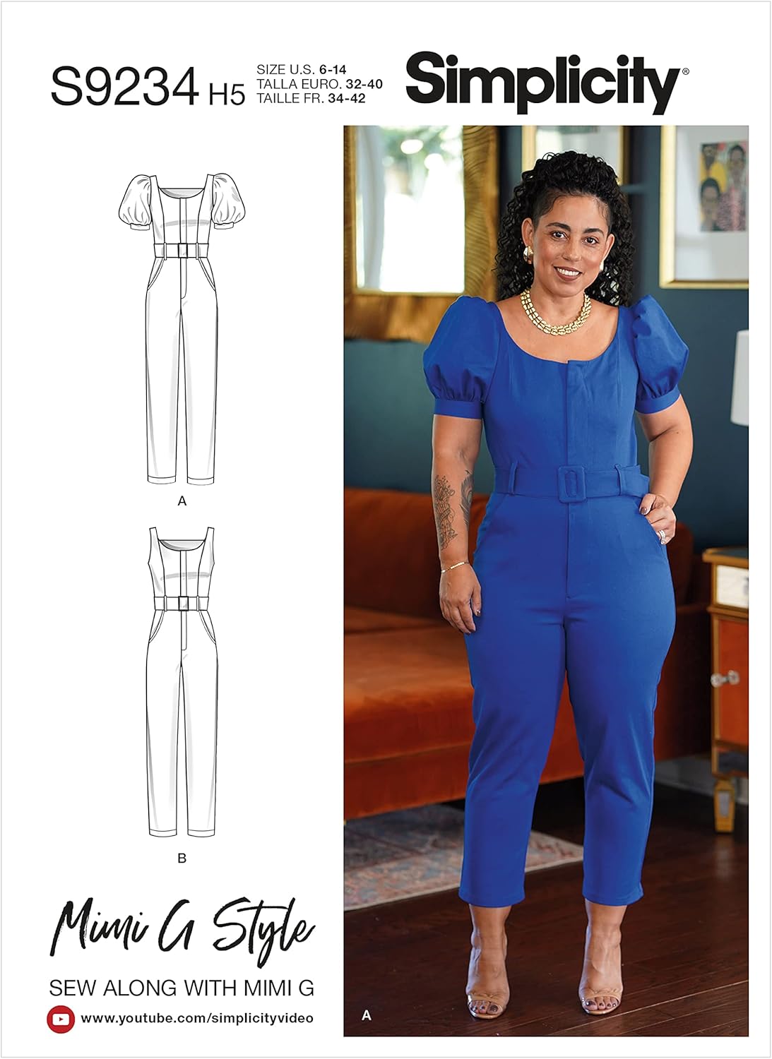 Amazon.com: Simplicity SS9234H5 Misses' Puff Sleeve and Sleeveless ...