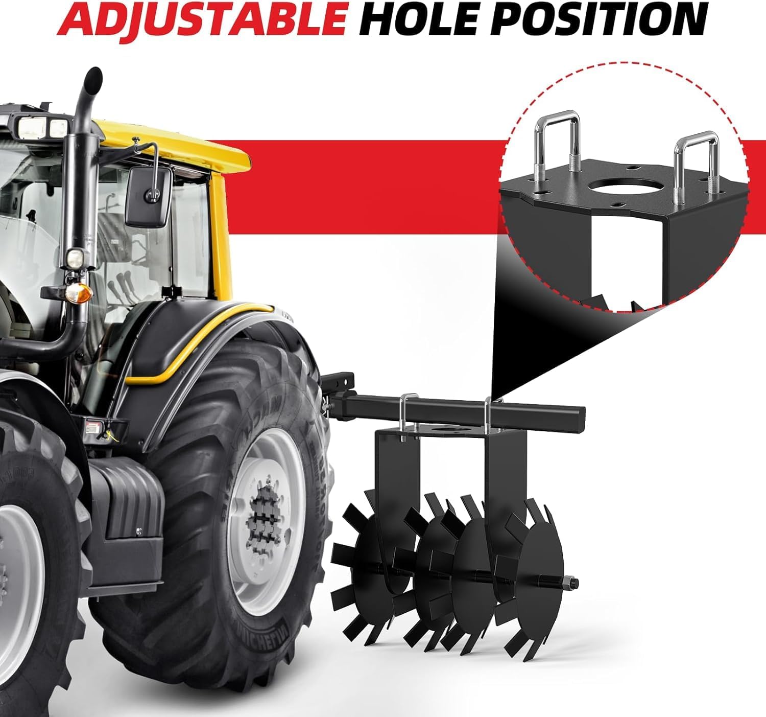 Soil Discs 32" Heavy-Duty Disc Harrow For ATV/UTV | Adjustable Towing ...