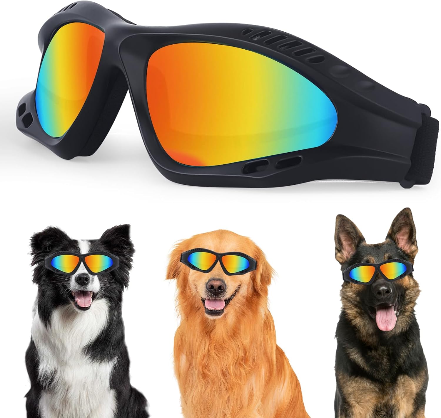 Amazon.com : Suxible Dog Goggles for Medium Large Breed, UV Protection ...