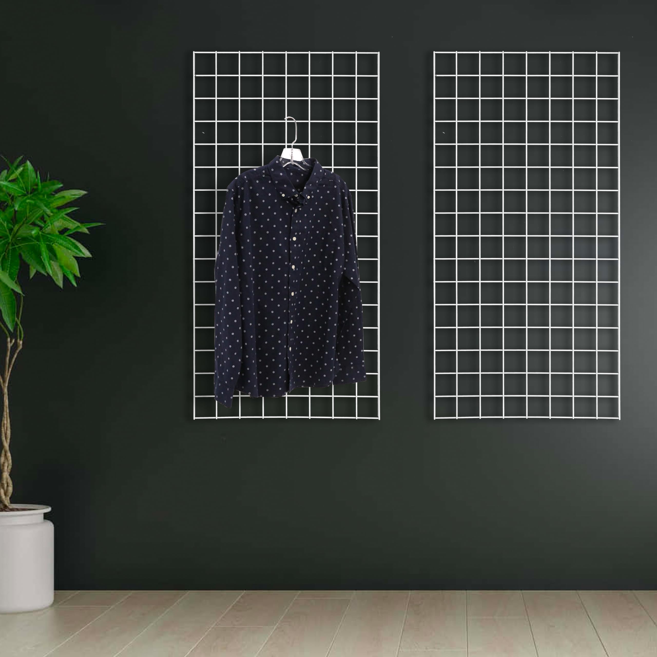 Snapklik.com : SSWBasics 2 Ft X 4 Ft White Grid Wall Panels - 3” On ...