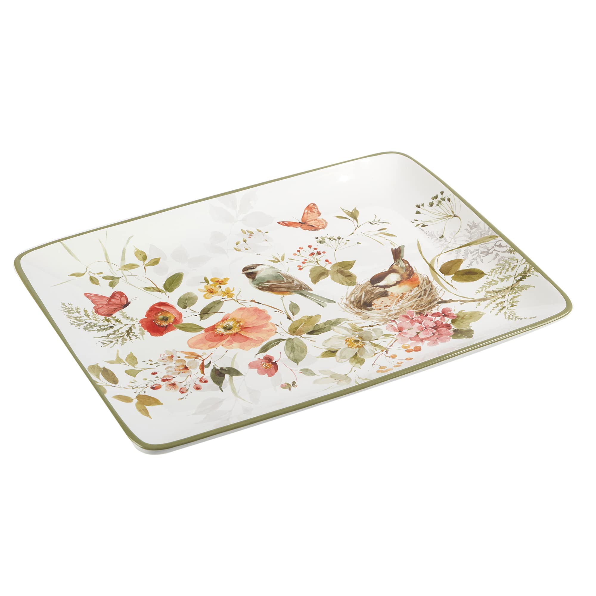 Amazon.com | Certified International Nature's Song Rectangular Platter 16" x 12", Multicolor ...