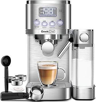 Amazon.com: Geek Chef Espresso and Cappuccino Machine with Automatic ...