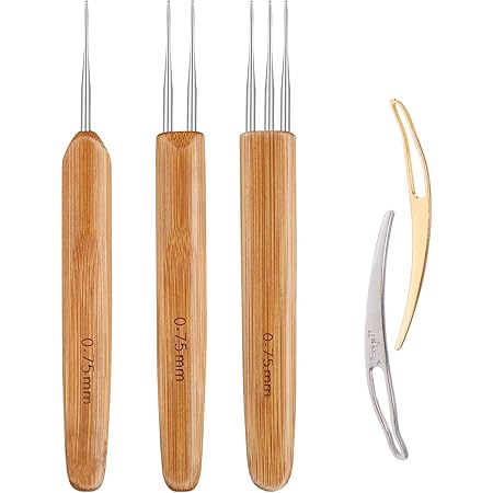 Amazon.com: 3pcs/Set Dreadlock Crochet Hook for Hair Dreadlock Needle ...